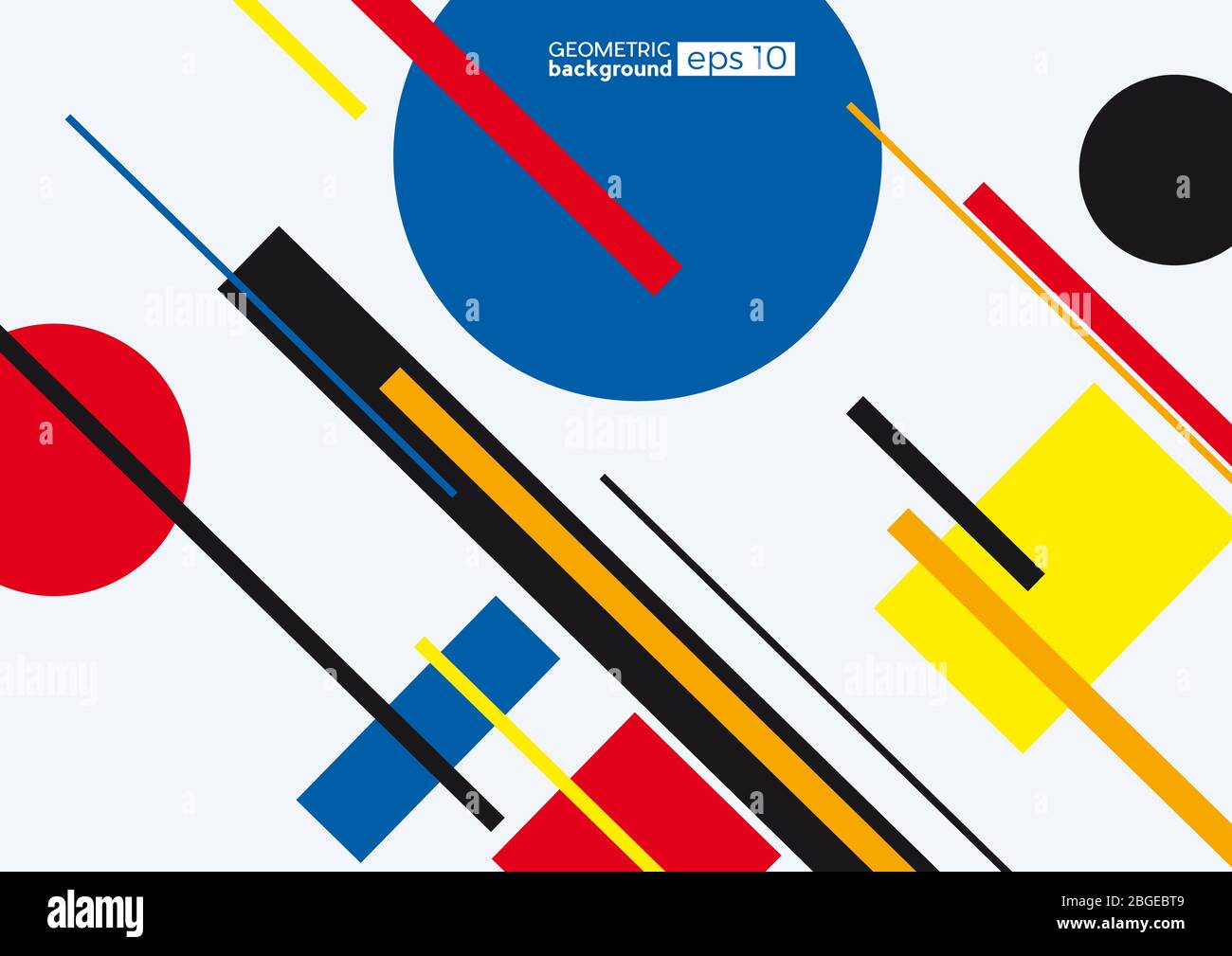 Abstract Geometric Colorful Vector Background Malevich Style Inspiration Stock Vector Image