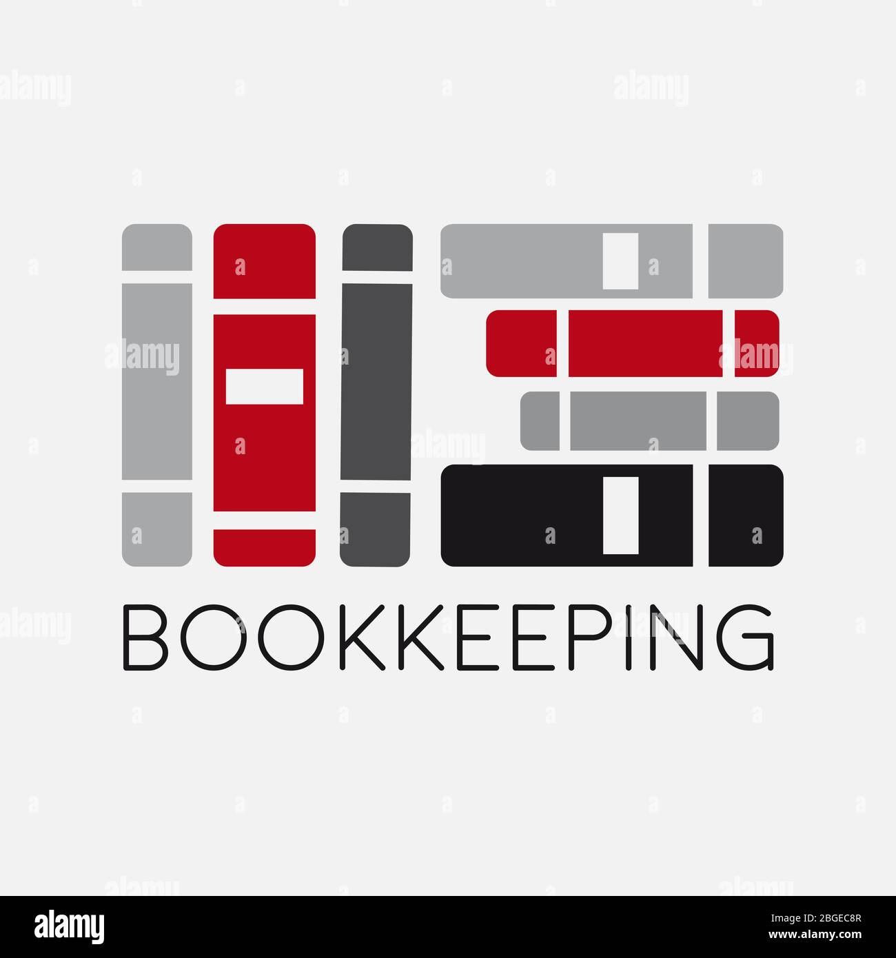 Vector logo bookkeeping concept, abstract office file folder Stock ...