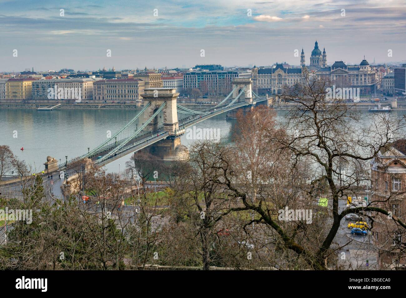 The Széchenyi Chain Bridge in Budapest, Hungary Stock Photo - Alamy