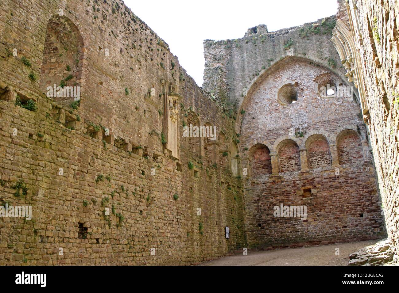 Inside Chepstow castle walls Wales Stock Photo - Alamy
