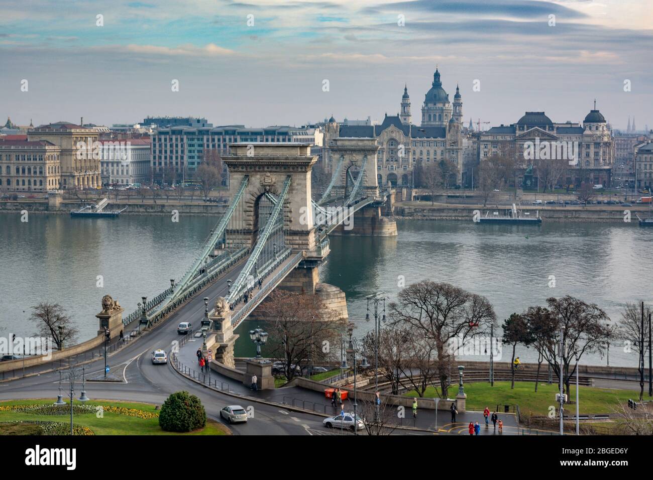 The Széchenyi Chain Bridge in Budapest, Hungary Stock Photo - Alamy