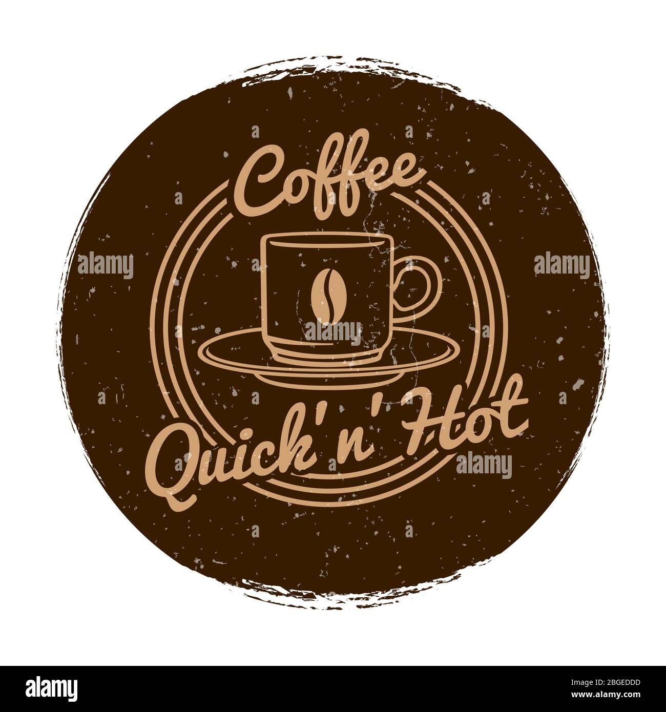 Cafe or coffee shop market label grunge style isolated. Vector ...