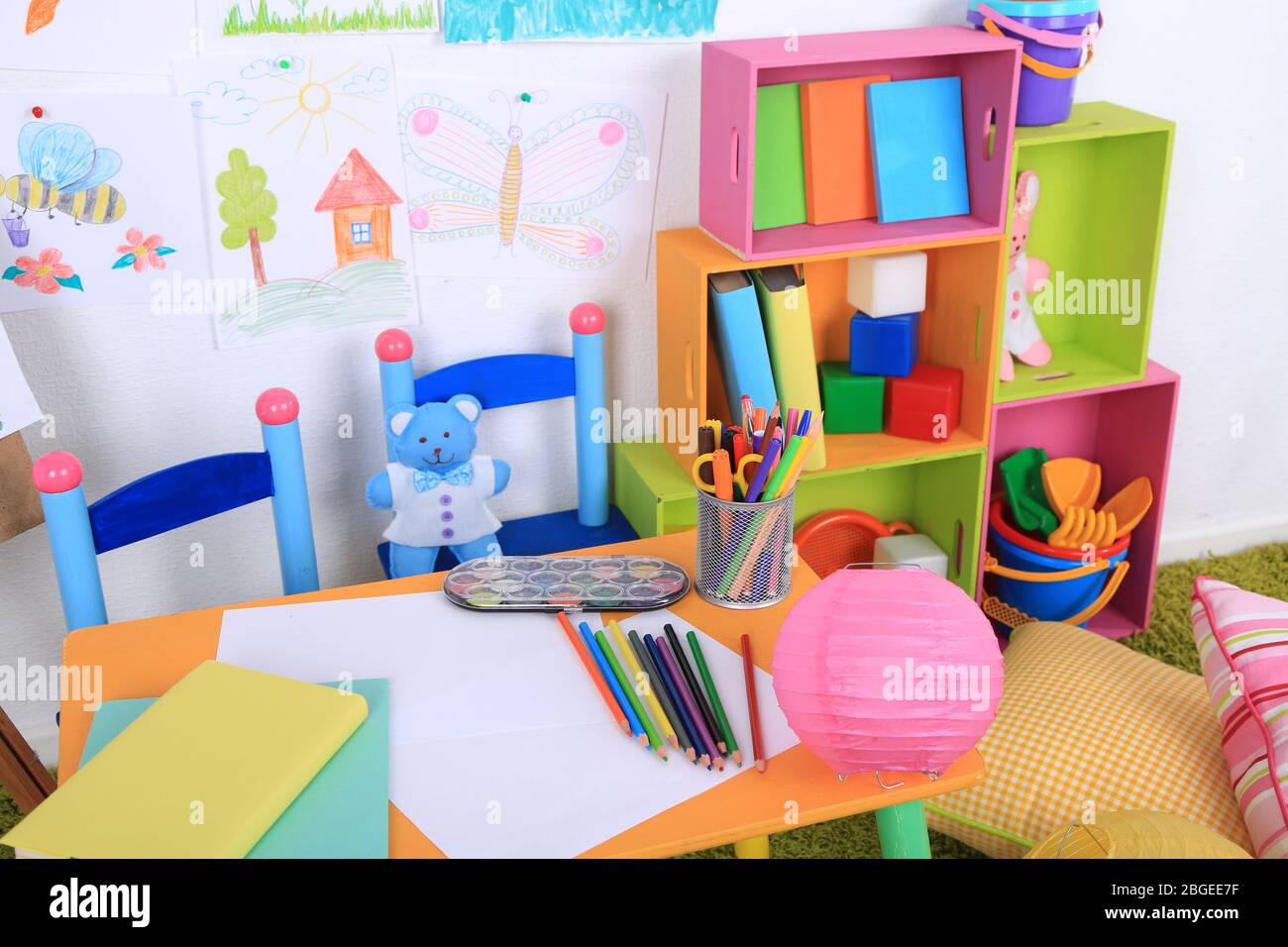 Interior of classroom at school Stock Photo - Alamy