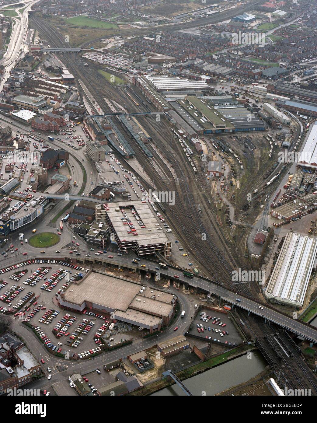 Doncaster station aerial hi-res stock photography and images - Alamy