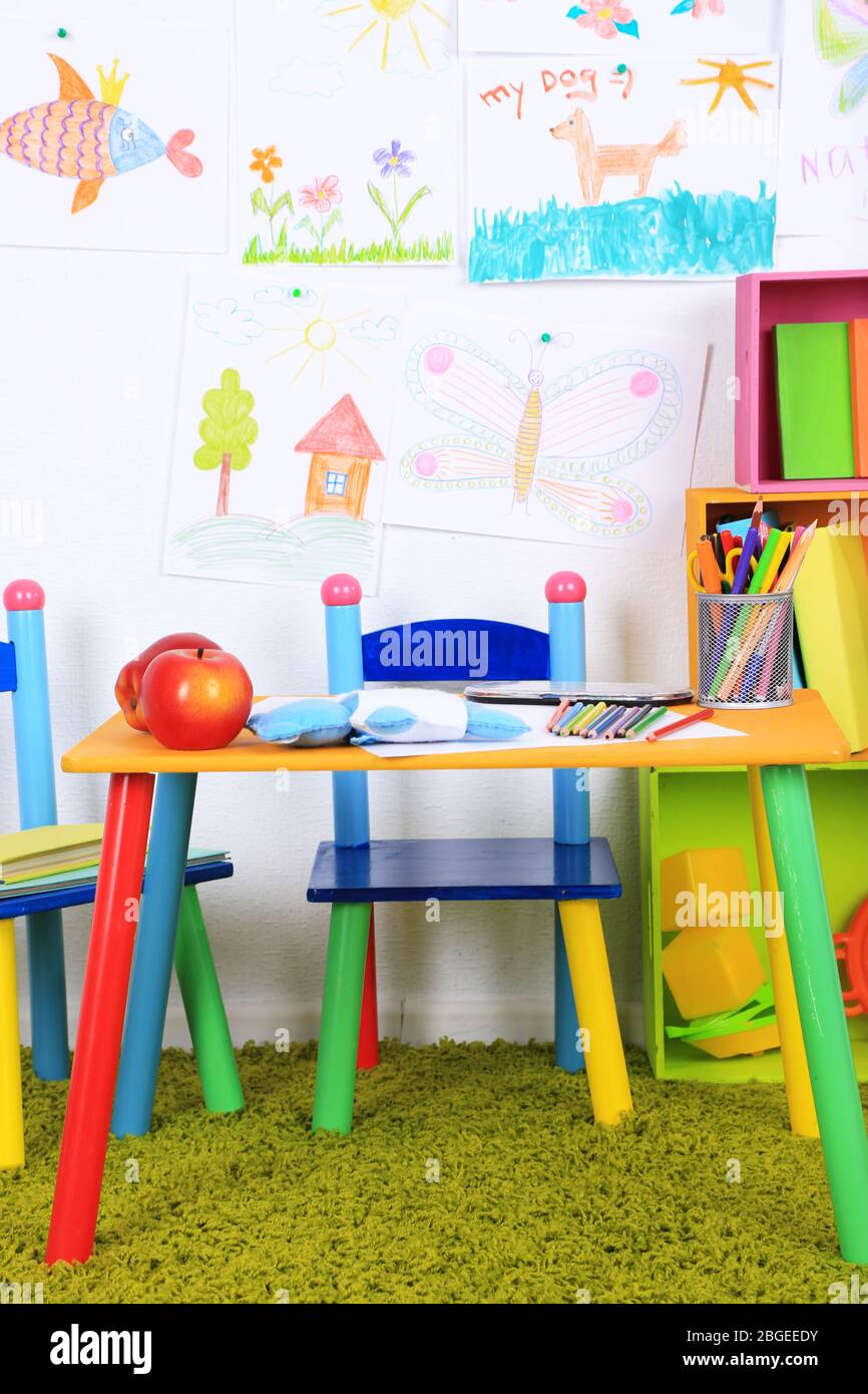 Interior of classroom at school Stock Photo - Alamy
