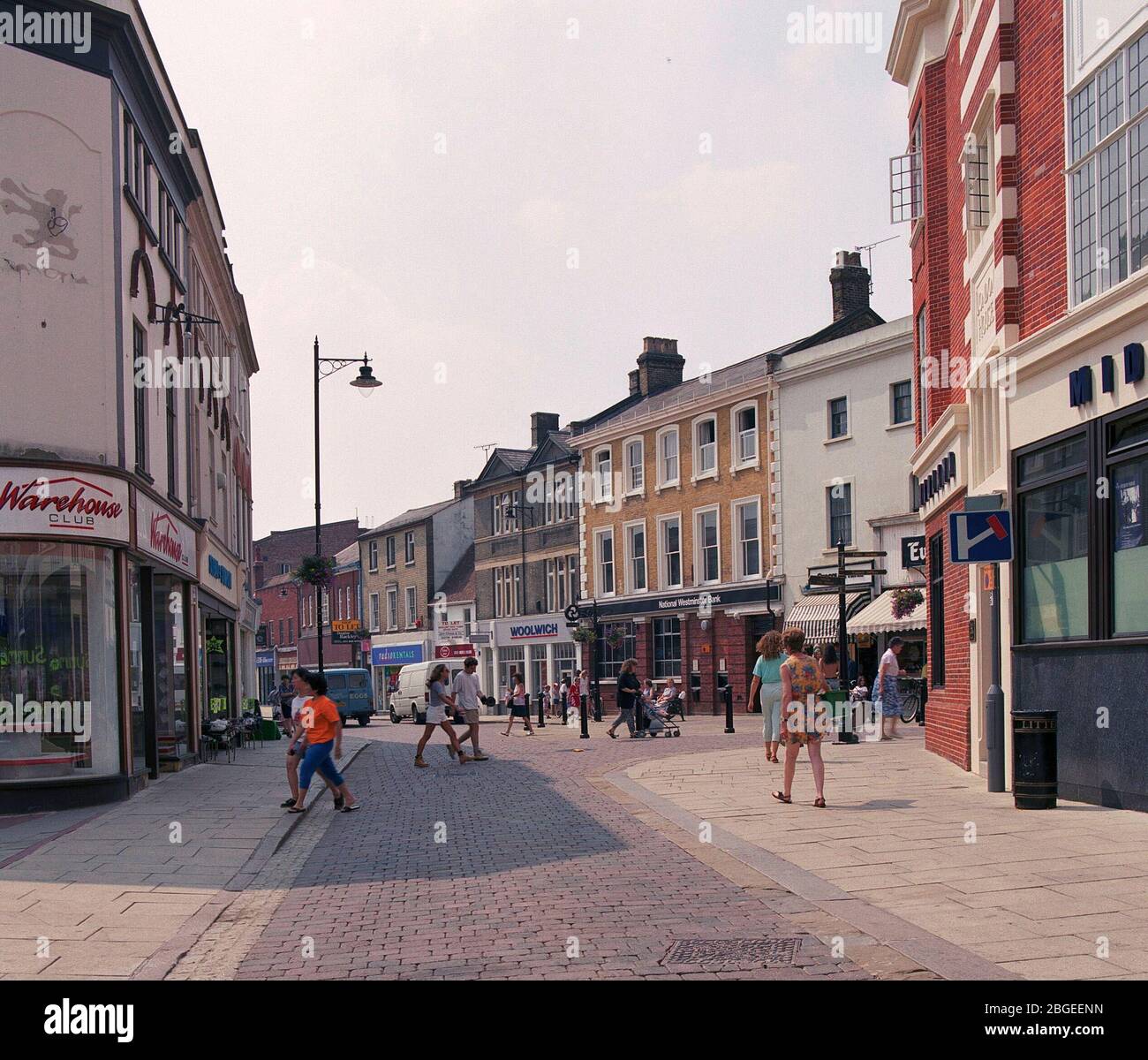 1994, Braintree High Street, Essex, South East England, UK Stock Photo ...