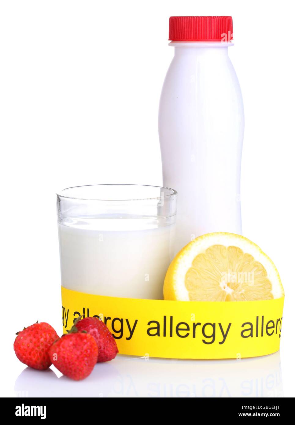 Allergenic food isolated on white Stock Photo - Alamy