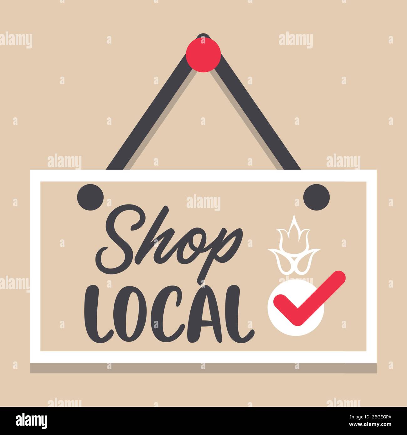 shop local poster with label hanging Stock Vector Image & Art - Alamy