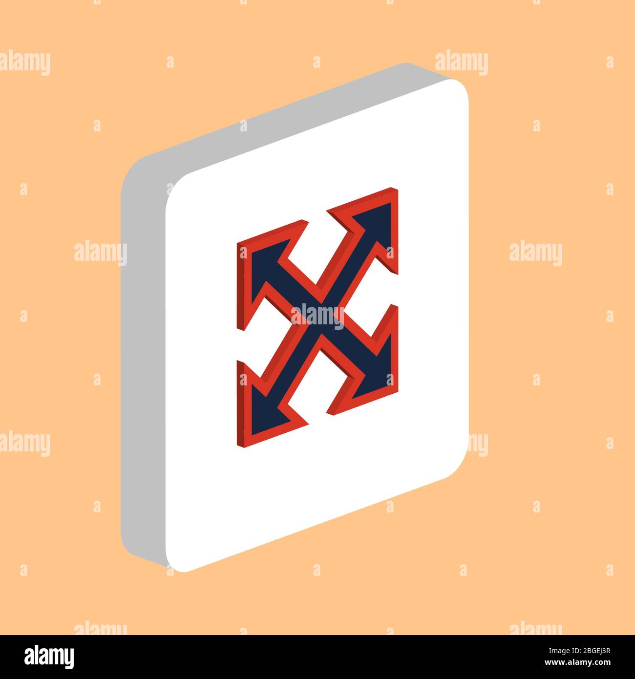 Enlarge Arrow Simple vector icon. Illustration symbol design template ...