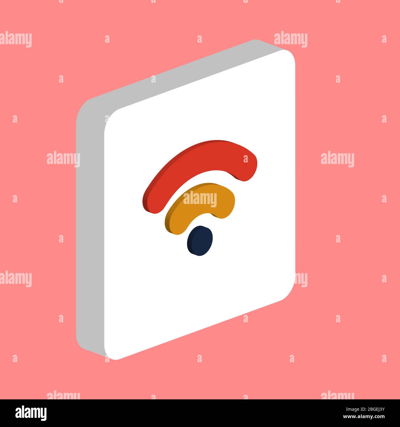 Wifi Signal Simple vector icon. Illustration symbol design template for ...