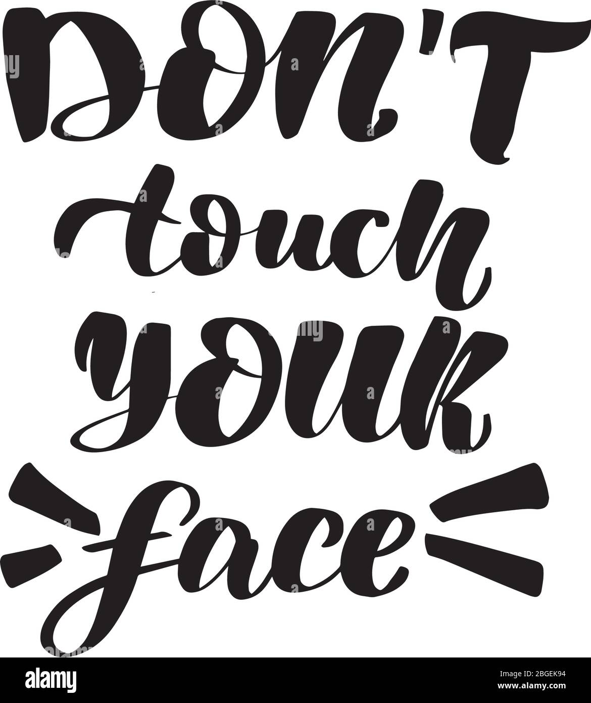 Vector calligraphy illustration isolated on white background Stock ...