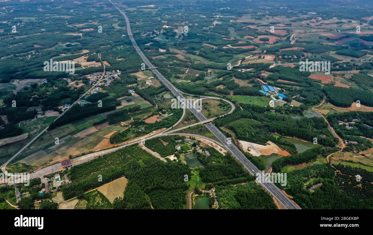 Hepu. 21st Apr, 2020. Aerial photo taken on April 21, 2020 shows the ...