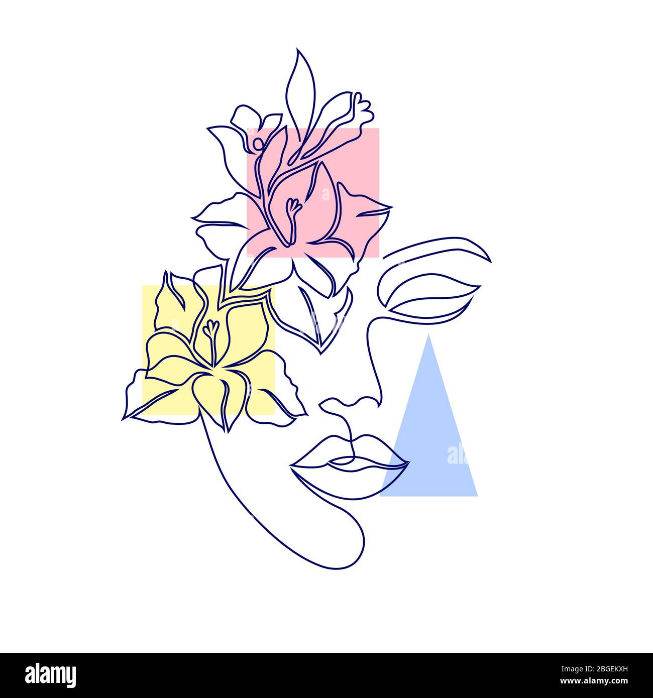 minimal woman face Stock Vector Image & Art - Alamy