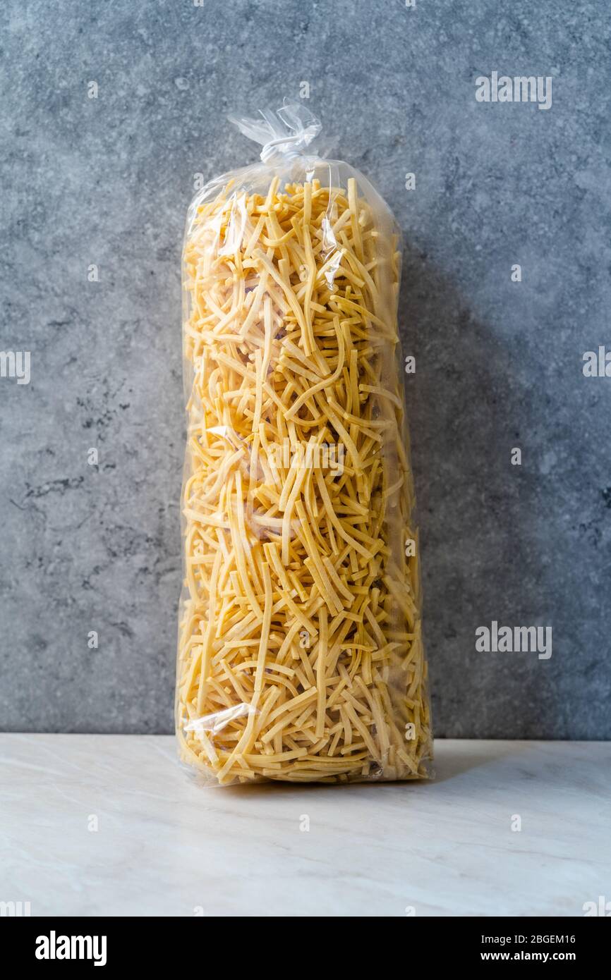 Homemade Raw Turkish Eriste Noodle Pasta in Package Ready for Sale ...