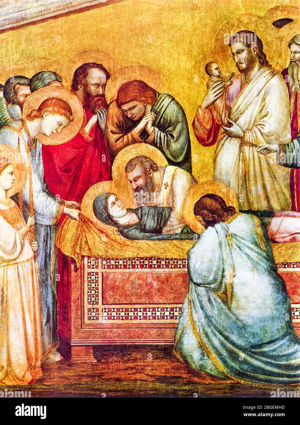 Giotto di Bondone, The Entombment of Mary (part of), painting, 1310 ...