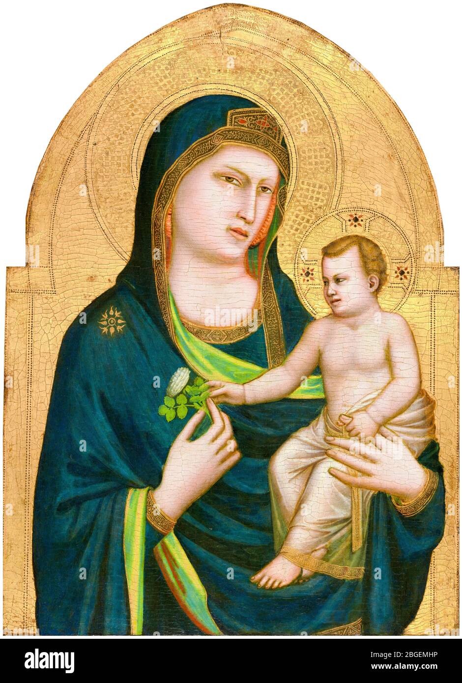 Giotto di Bondone, Madonna and Child, painting, circa 1310-1315 Stock ...