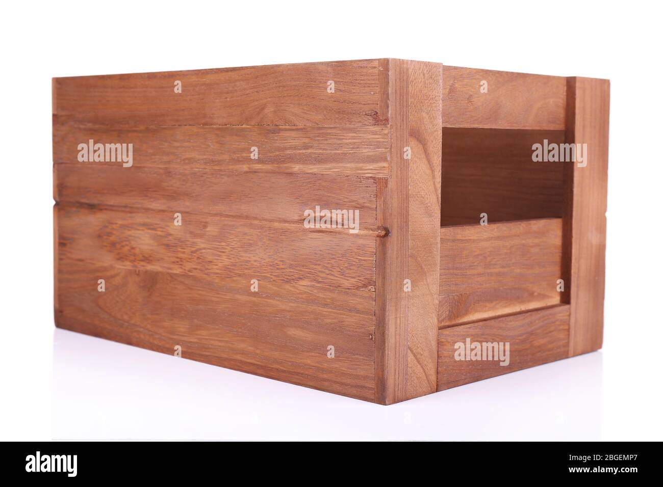 Brown crate isolated on white Stock Photo - Alamy
