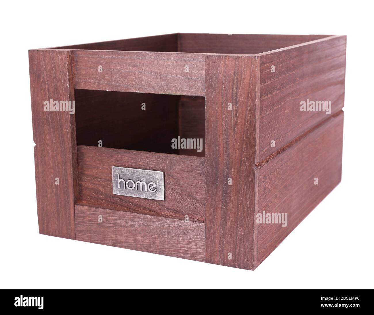 Brown crate isolated on white Stock Photo - Alamy
