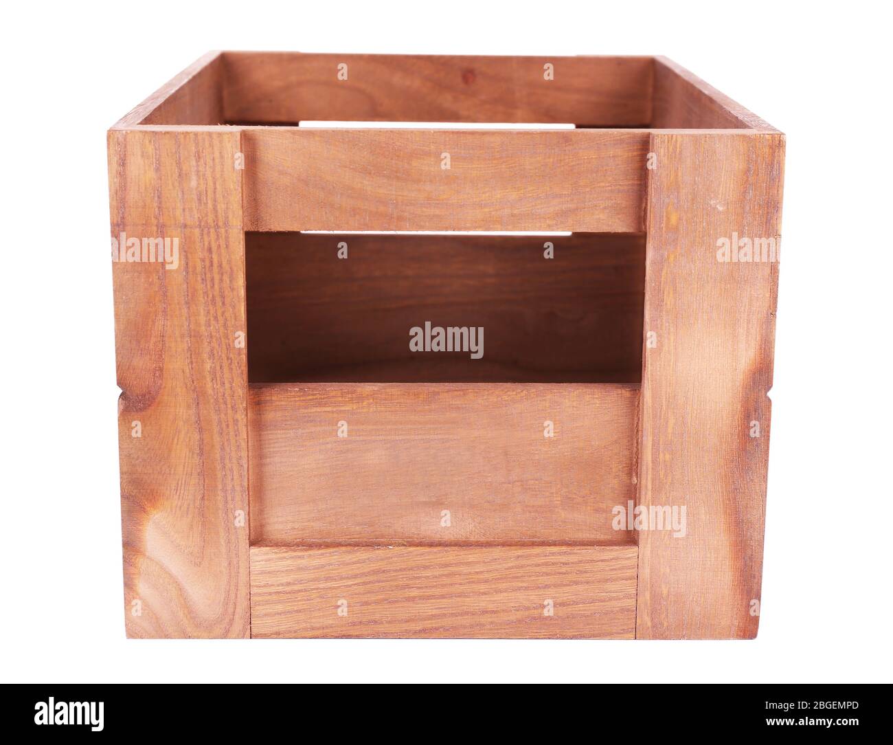 Brown crate isolated on white Stock Photo - Alamy