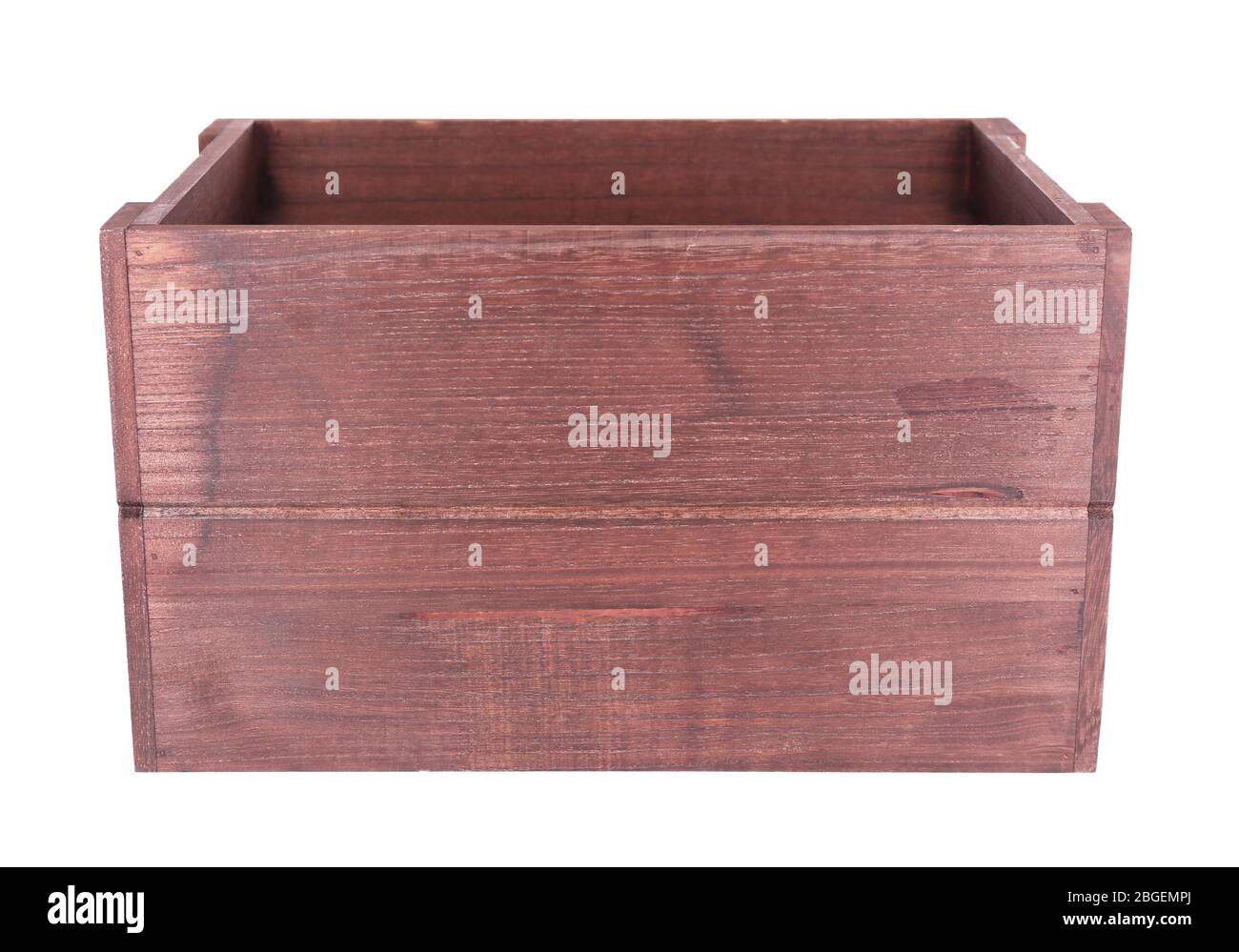 Brown crate isolated on white Stock Photo - Alamy