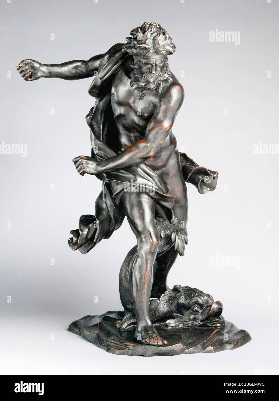 Gian Lorenzo Bernini, Neptune with a Dolphin, bronze sculpture, 1620 ...