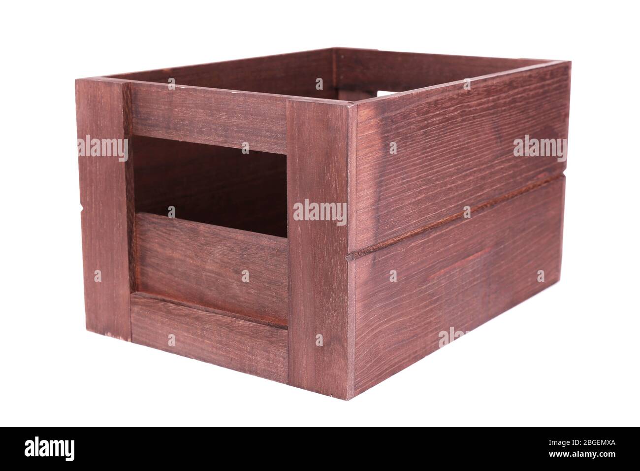 Brown crate isolated on white Stock Photo - Alamy