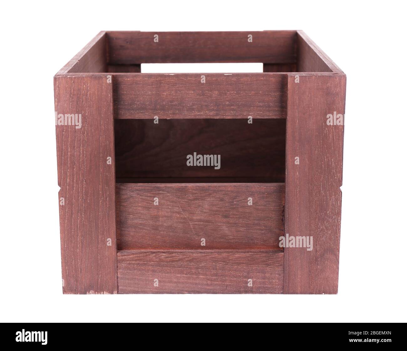 Brown crate isolated on white Stock Photo - Alamy