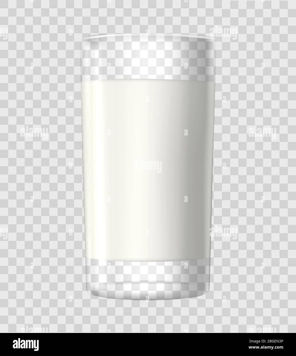 Transparent cup of milk isolated Stock Vector Image & Art - Alamy