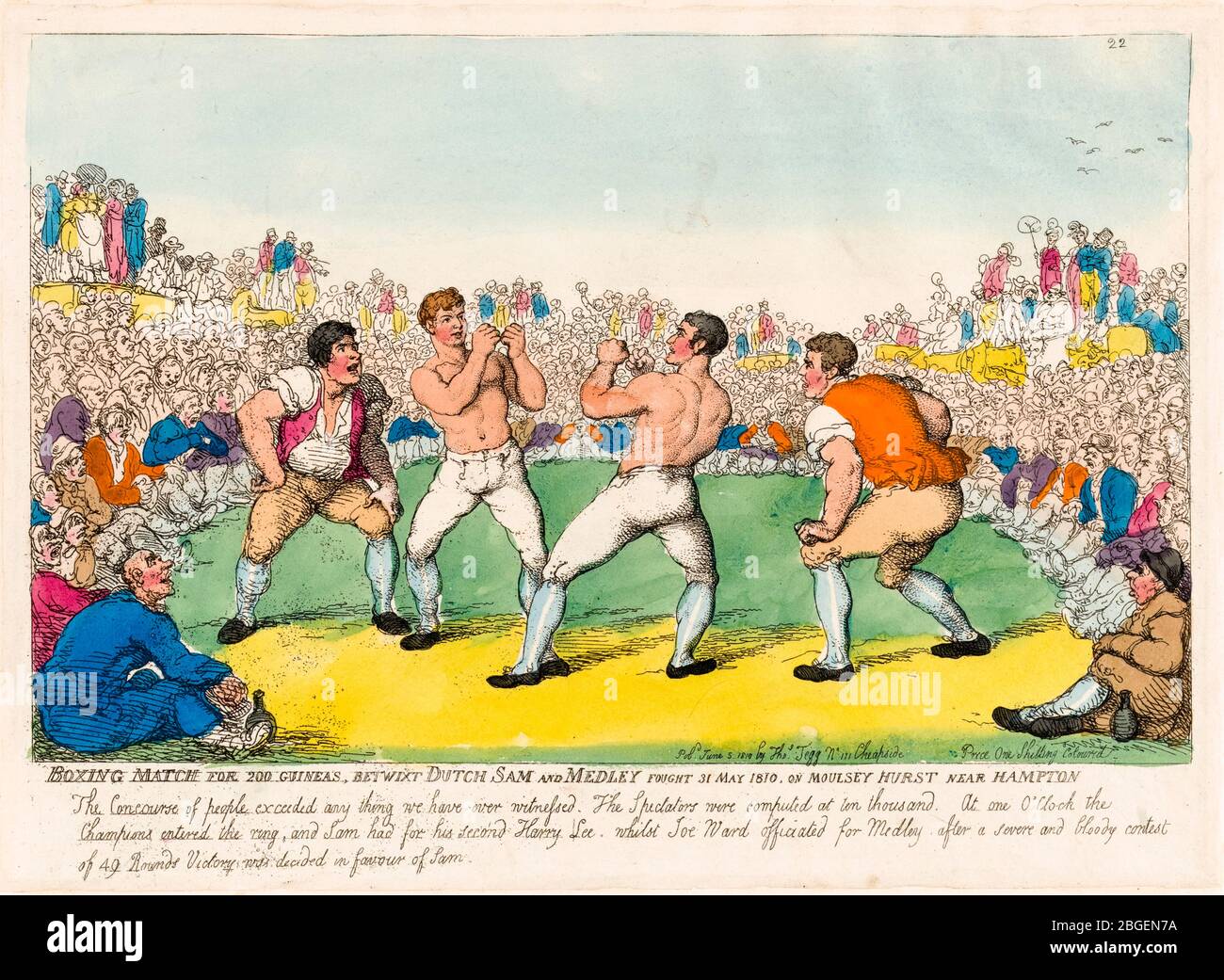 19th Century Boxing Match for 200 Guineas Betwixt Dutch Sam and Medley ...