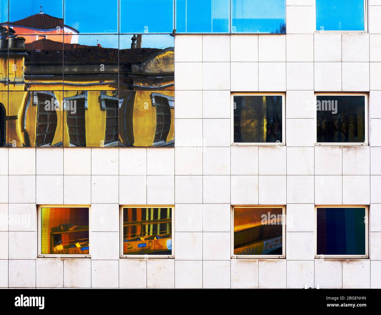 Colorful reflections on windows hi-res stock photography and images - Alamy