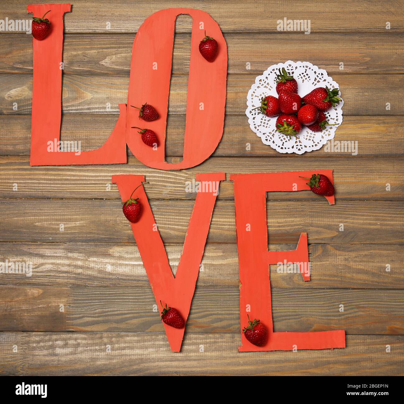 Romantic still life with strawberries Stock Photo - Alamy