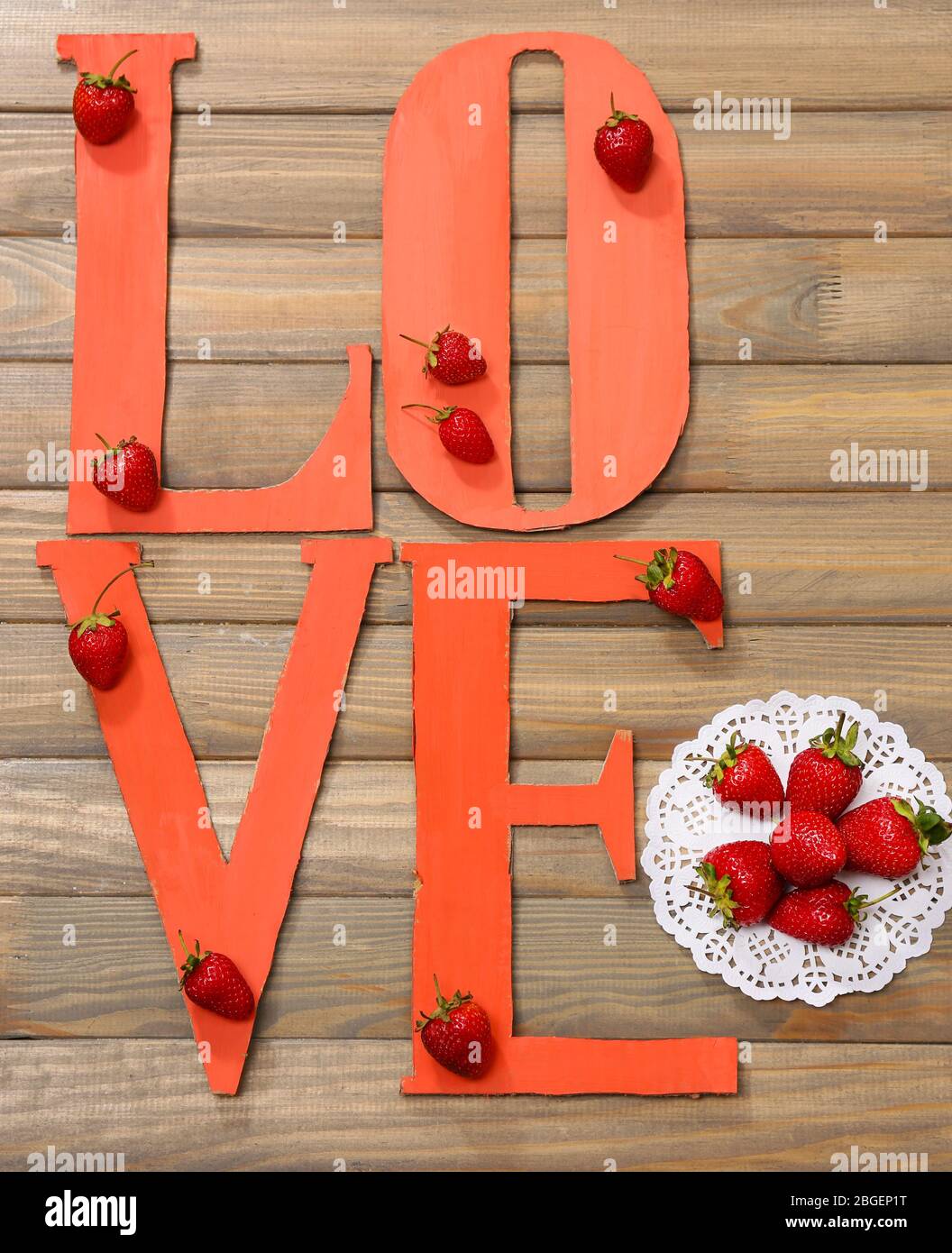 Romantic still life with strawberries Stock Photo - Alamy
