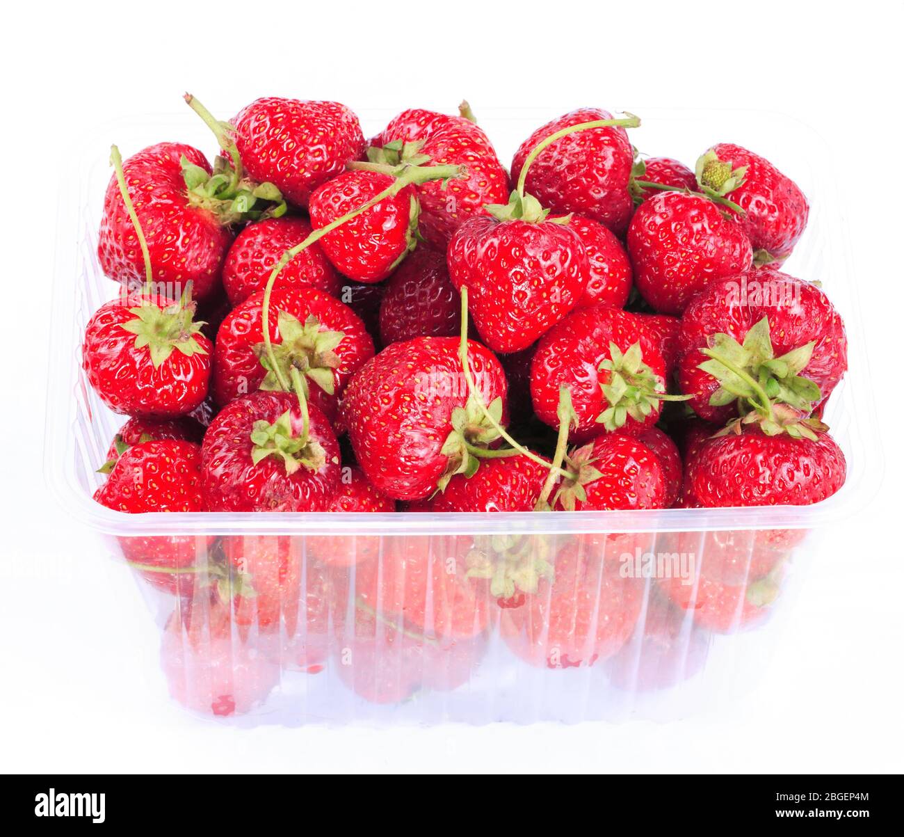 many Strawberry in plastic container Stock Photo - Alamy