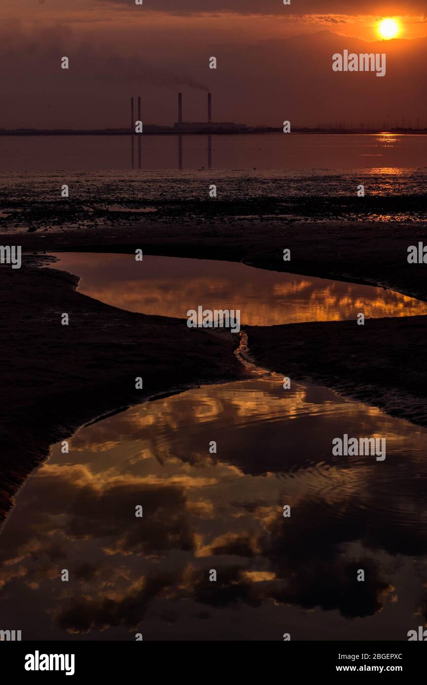 Clouds reflection in water Stock Photo - Alamy