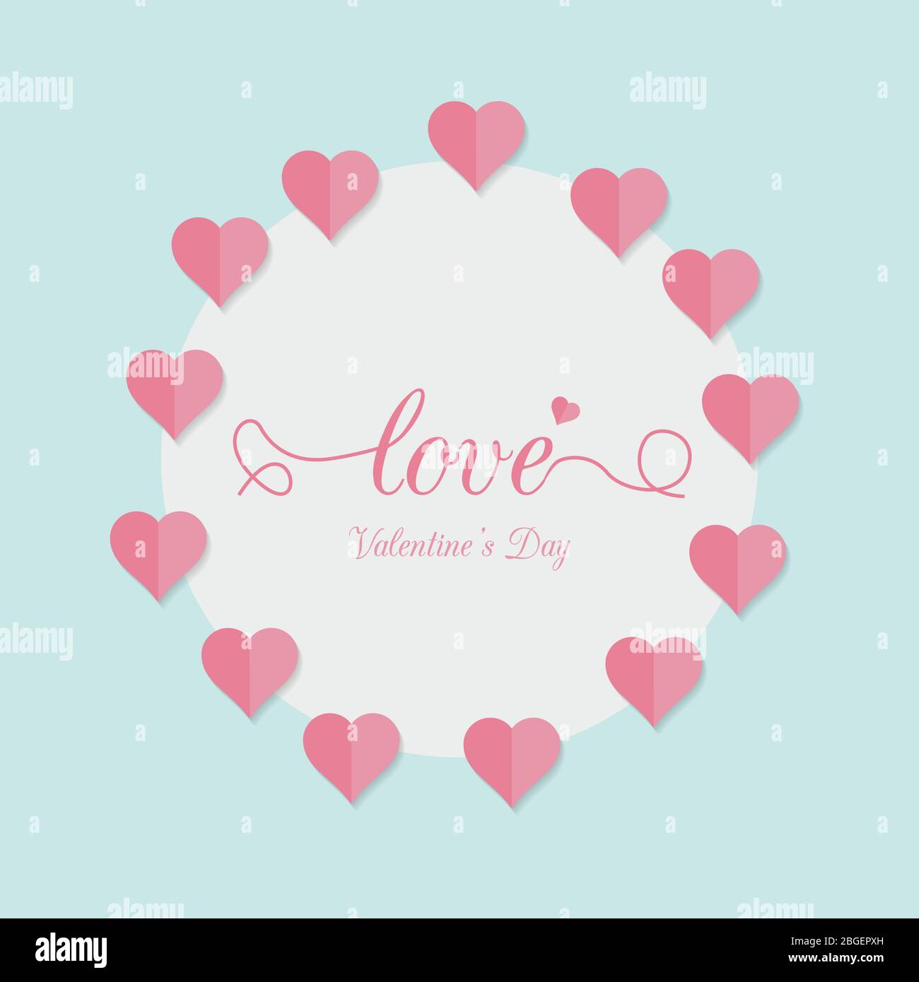 Background for Valentines day with pink hearts. Banner, website ...