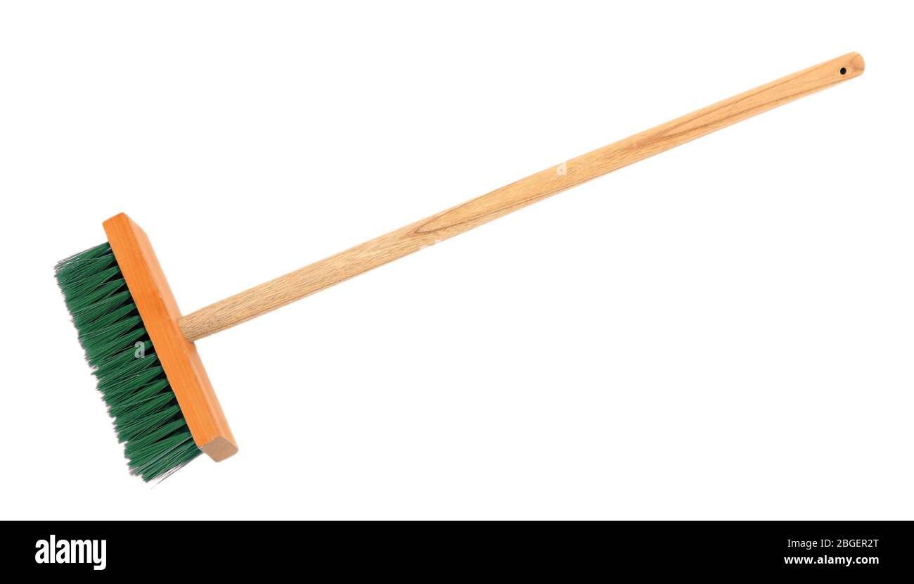 Colorful broom isolated on white Stock Photo - Alamy