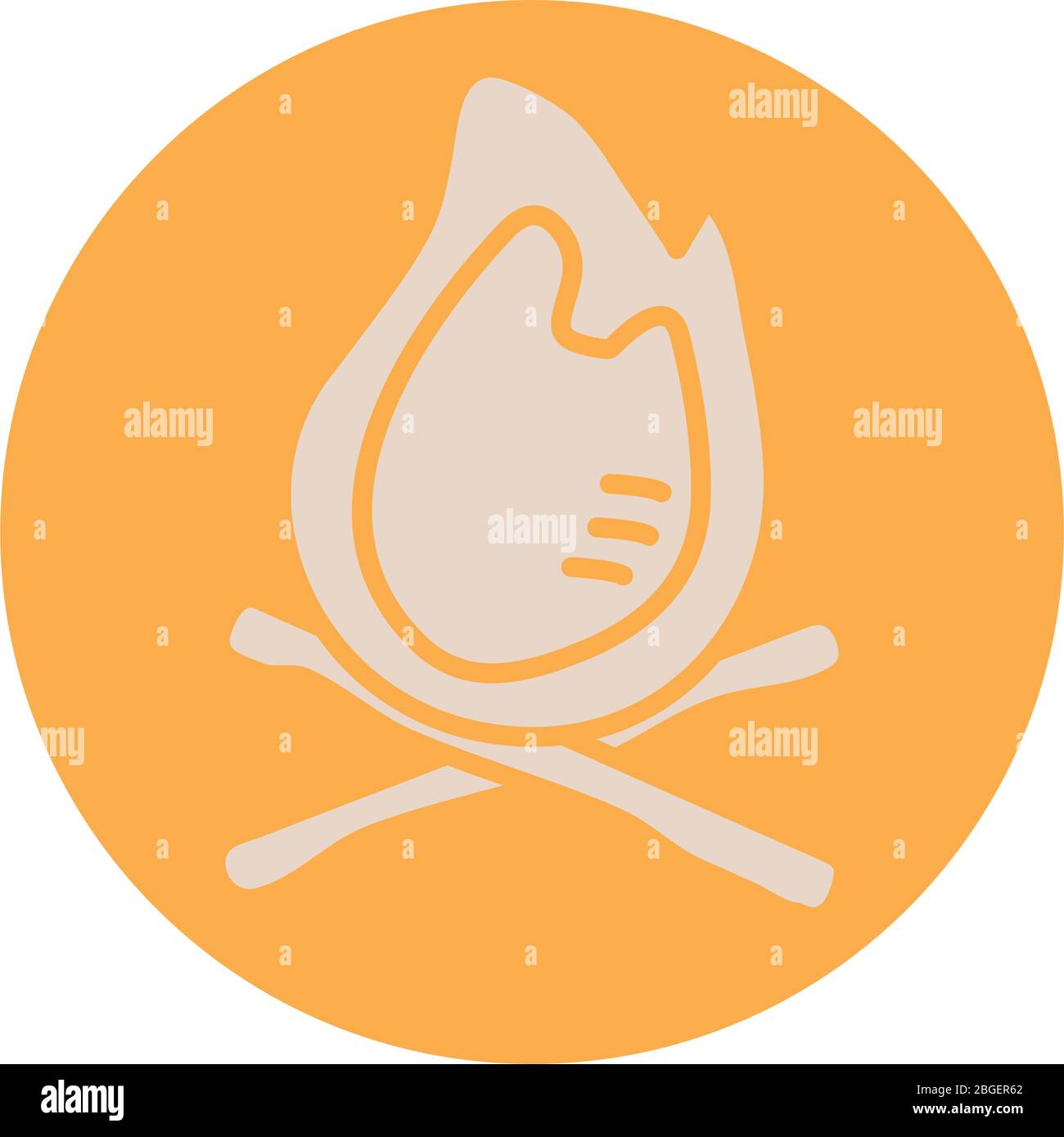 camp fire block style icon Stock Vector Image & Art - Alamy