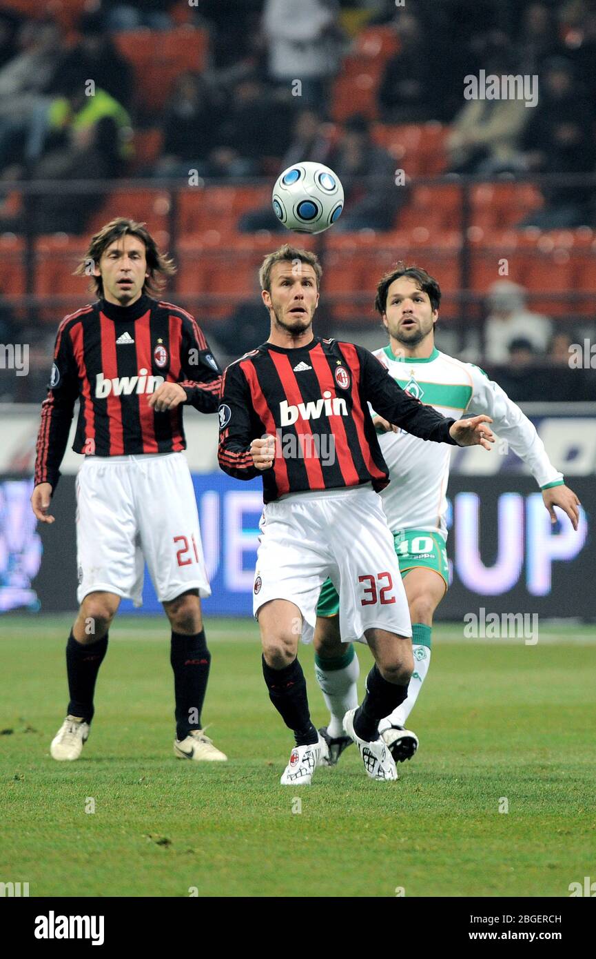 Milan Italy, 26/02/2009 Uefa Cup, AC Milan - Werder Bremen : David ...