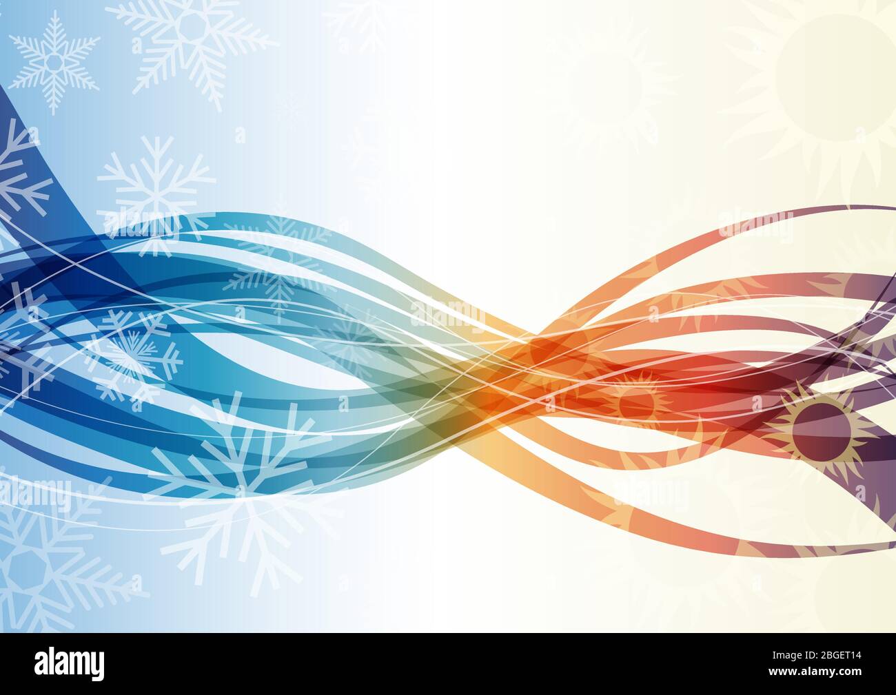 Vector abstract background domestic heating and cooling with waves and ...