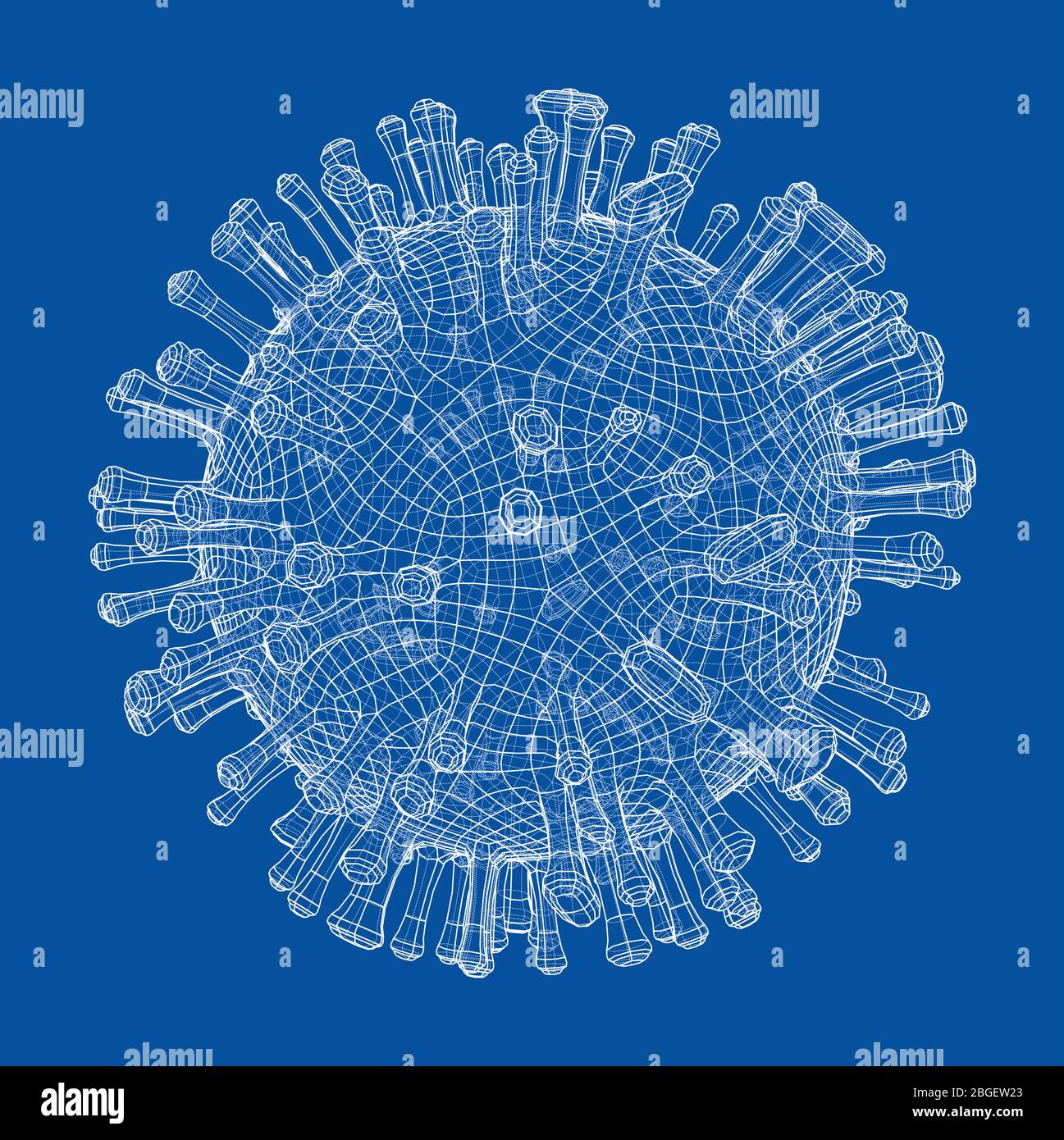 Vector wire-frame model of a virus Stock Vector Image & Art - Alamy