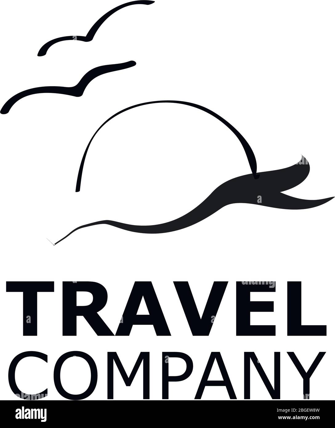 Vector Logo travel agency symbol sea on white Stock Vector Image & Art ...
