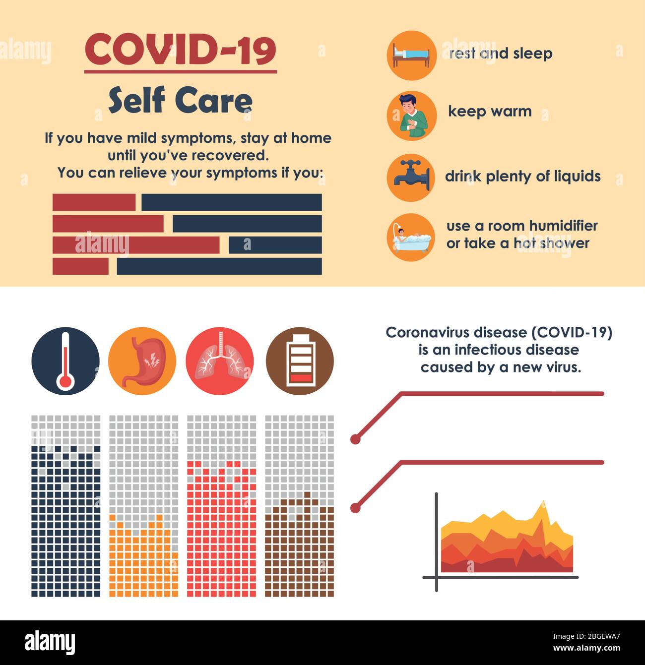covid19 infographics with self care Stock Vector Image & Art - Alamy