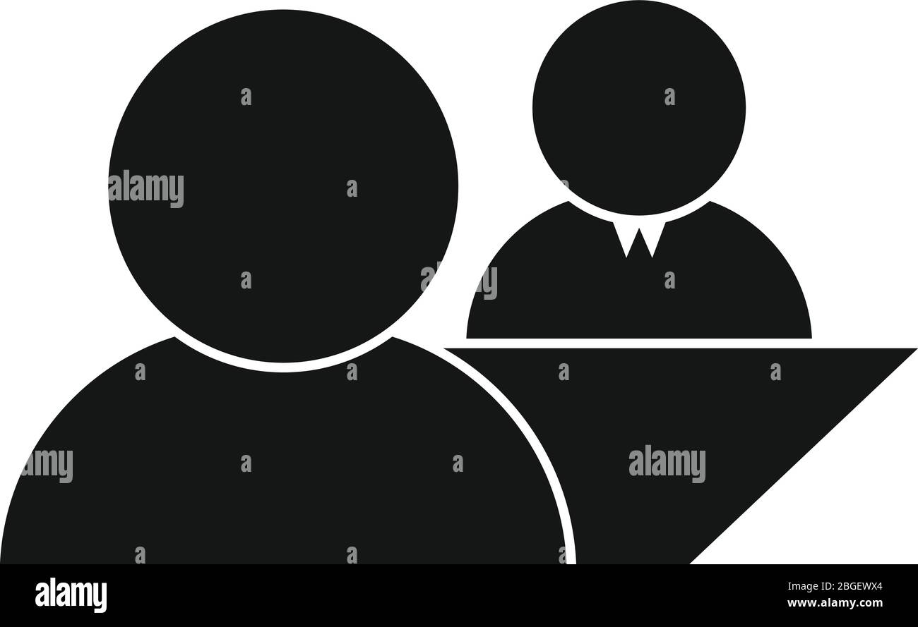 Job interview icon. Simple illustration of job interview vector icon ...