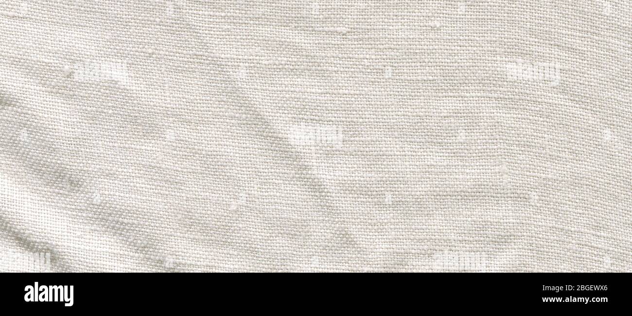 White linen canvas. Natural linen white background Stock Photo - Alamy