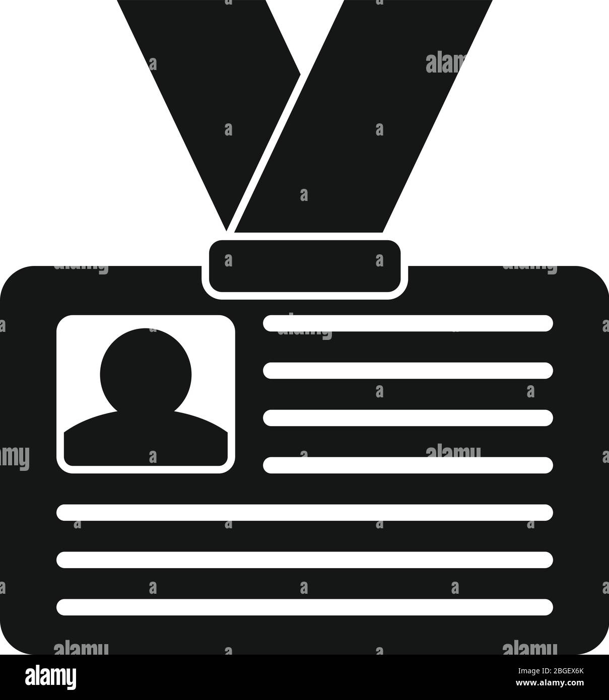Job id card icon. Simple illustration of job id card vector icon for ...