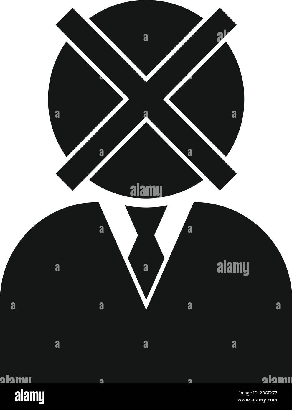 Office unemployed man icon. Simple illustration of office unemployed ...