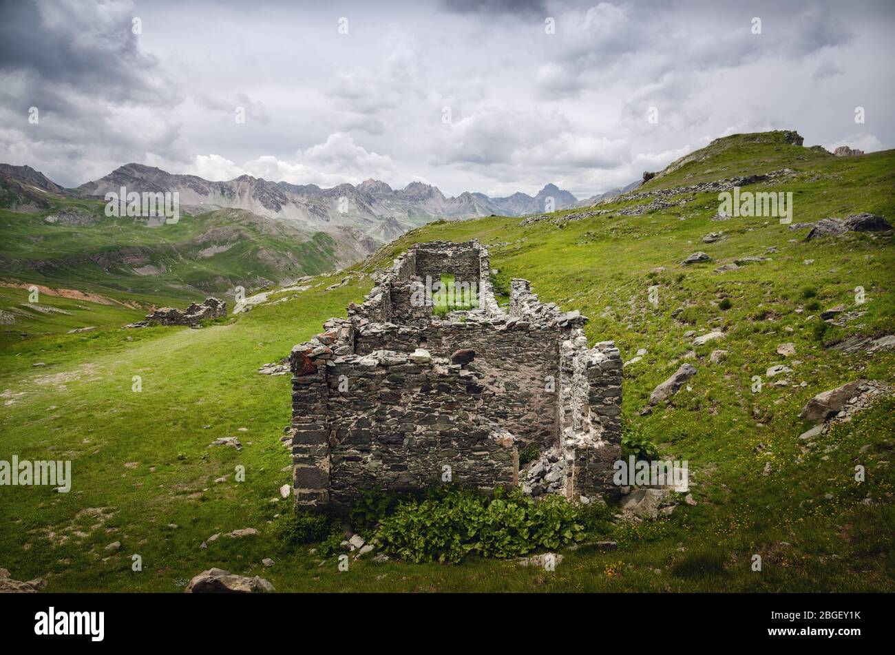 old military barracks ruins from the first wolrd war on the path to ...