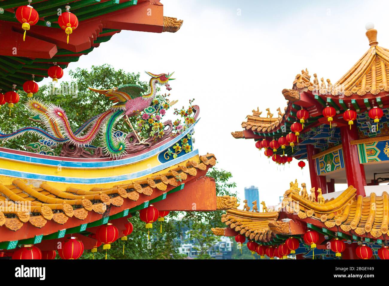 The majestic Chinese temple in traditional Chinese style Stock Photo ...