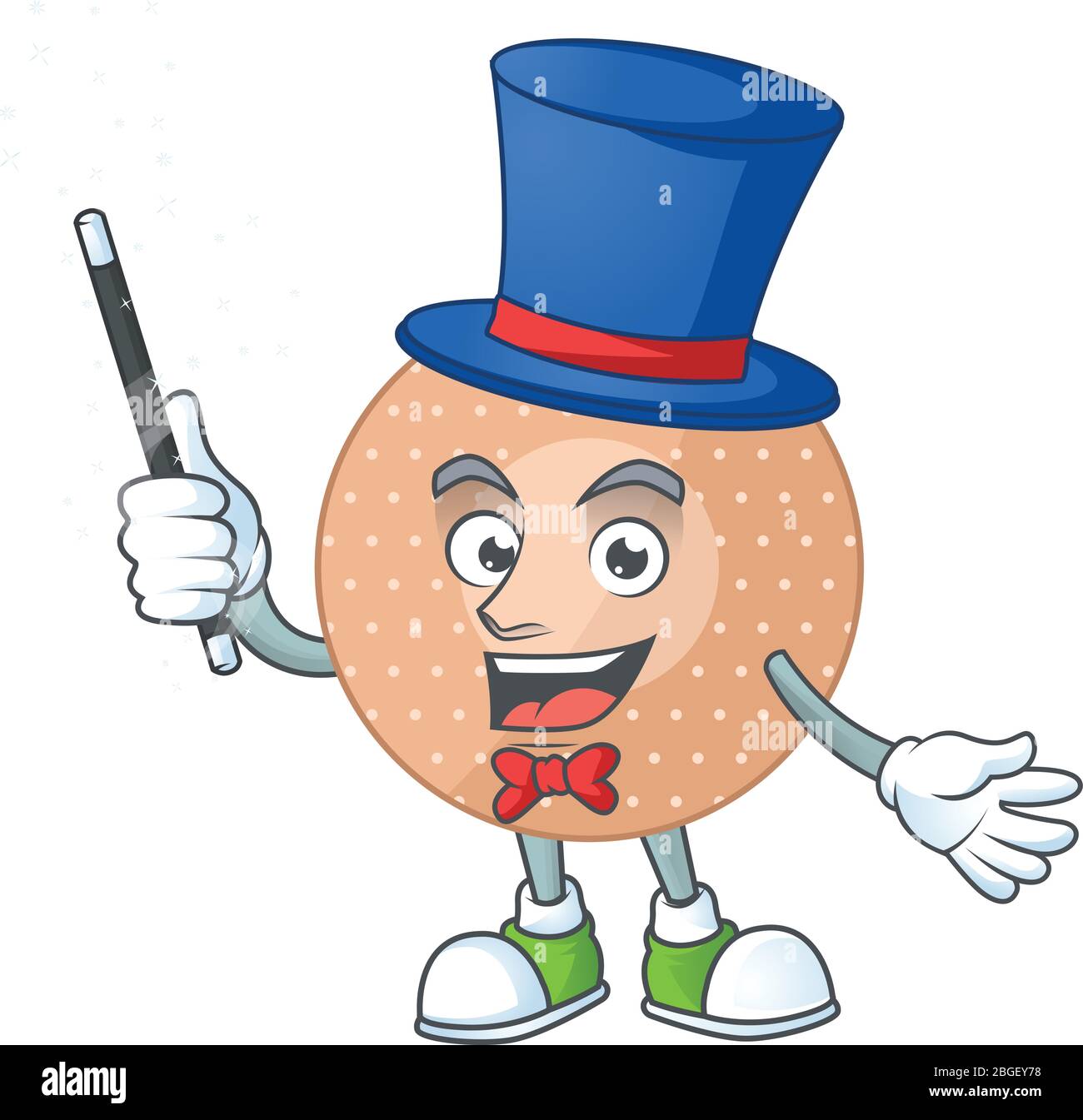 Talented rounded bandage Magician cartoon design style Stock Vector ...