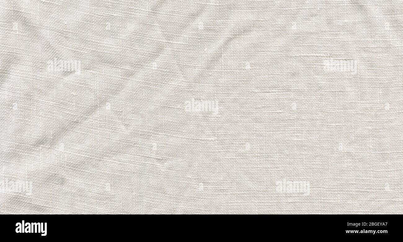 White linen canvas. Natural linen white background Stock Photo - Alamy